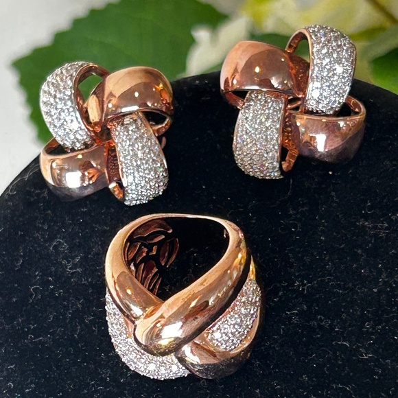Joan Boyce | Jewelry | Joan Boyce Rose Gold Costume Jewelry Set ...